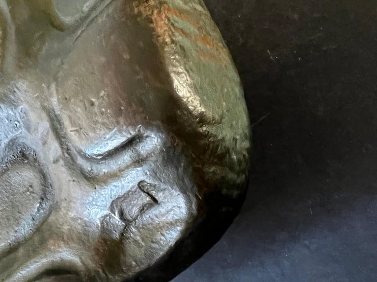 Bronze Push-Pull Door Handle with Contoured Design For Sale at 1stDibs