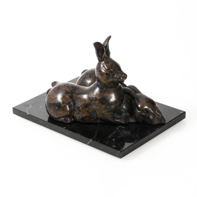 Bronze Rabbit Sculpture For Sale at 1stDibs
