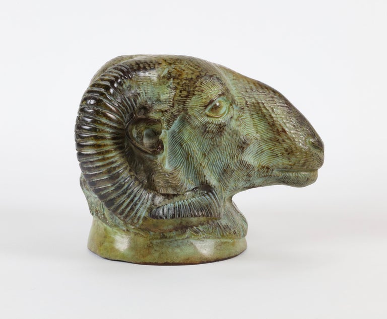 Bronze Rams Head For Sale at 1stDibs
