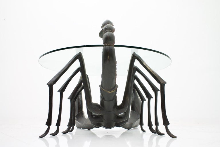 Bronze Scorpion Coffee Table Attributed to Jacques Duval-Brasseur ...