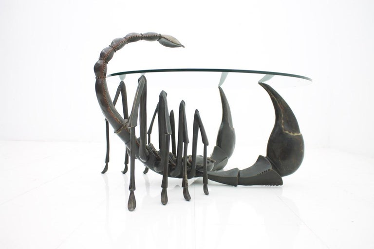 Bronze Scorpion Coffee Table Attributed to Jacques Duval-Brasseur ...