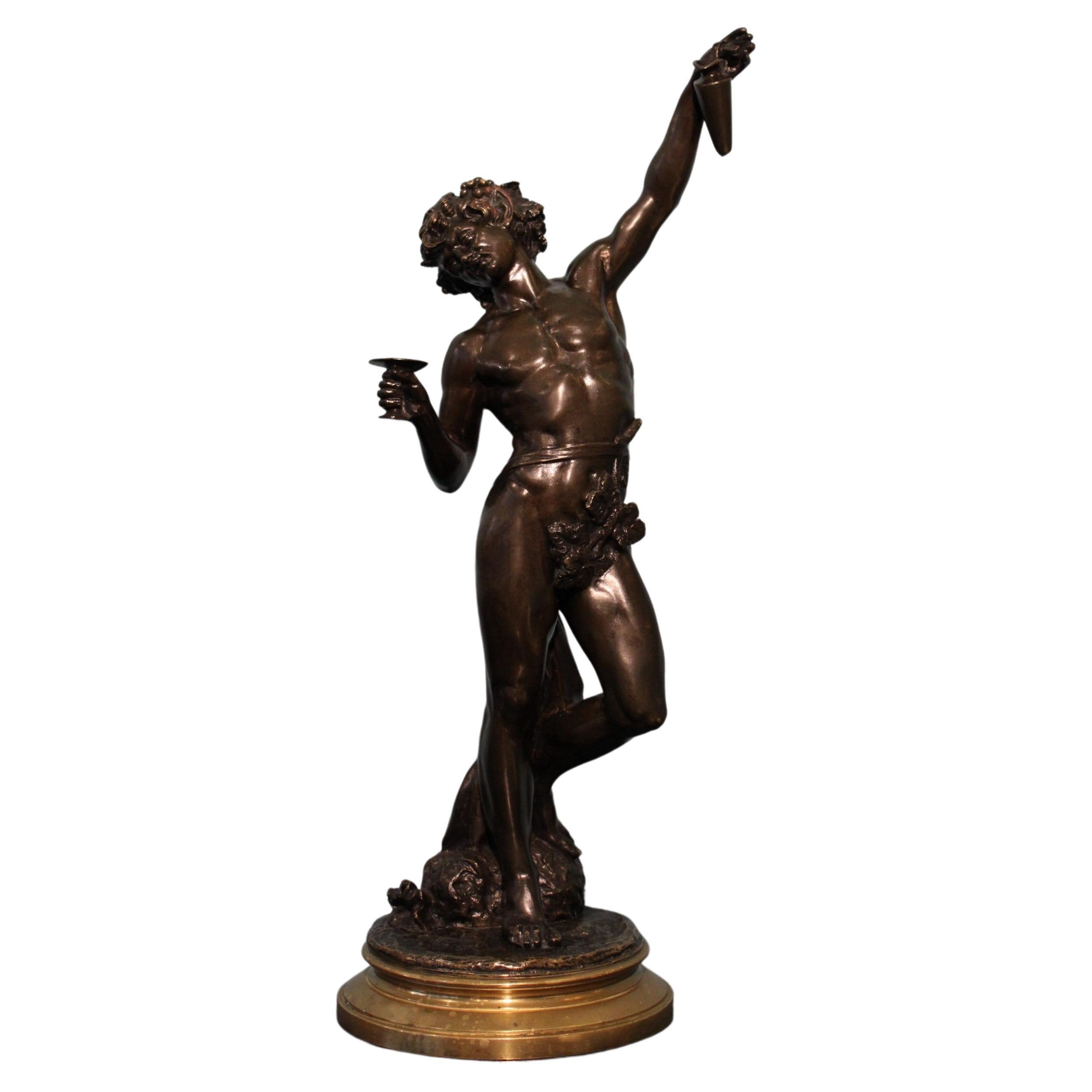 Terracotta Sculpture, Silenus and Bacchus at 1stDibs