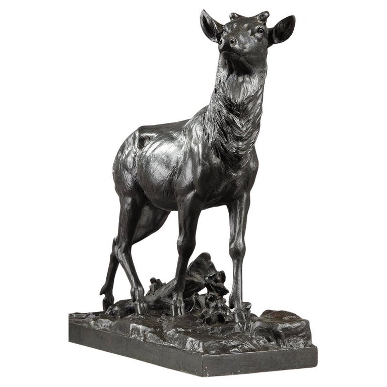 Bronze sculpture "Big stag after its moult", C. Paillet, XXth century ...