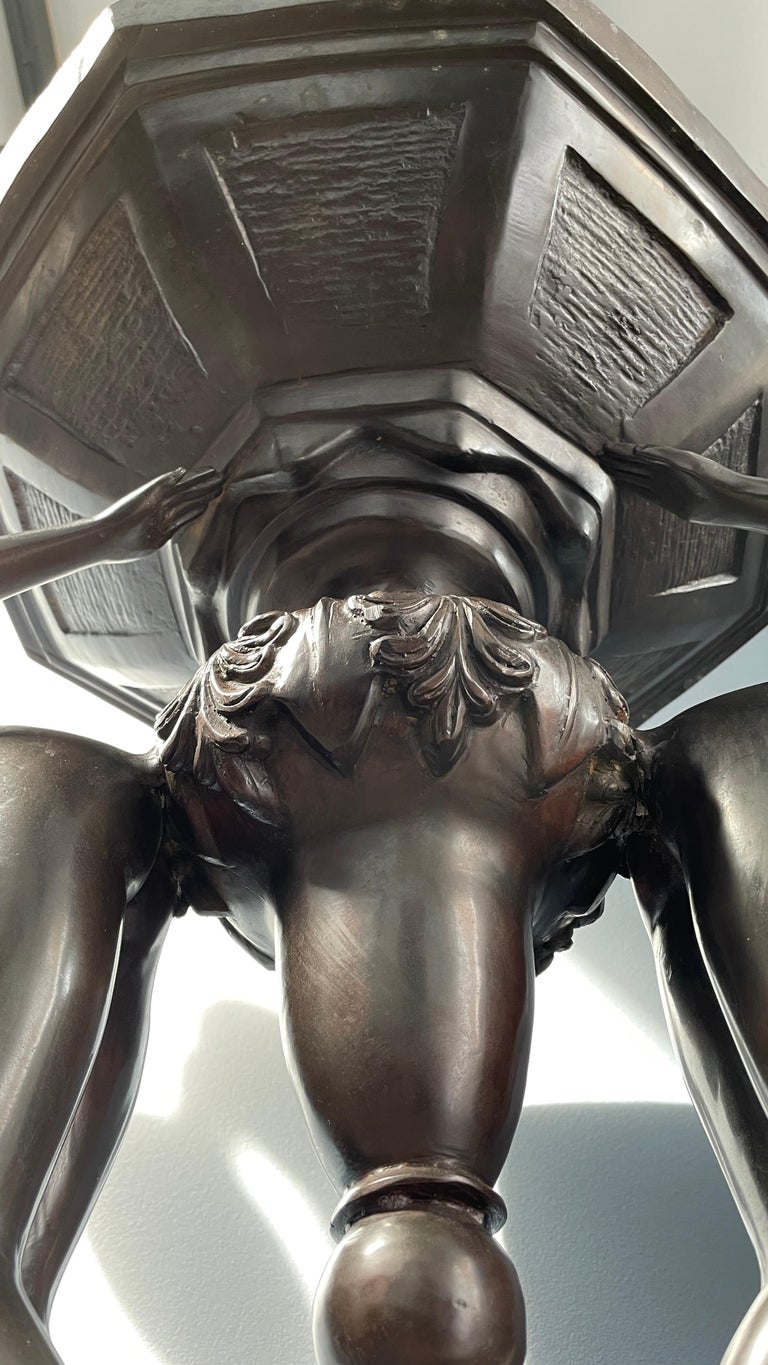 Bronze Sculpture Bird Bath by Listed Artist Joseph 'Guiseppe' d'Aste, c ...