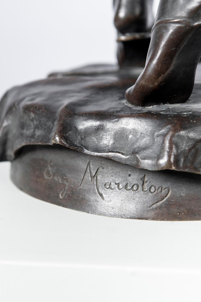 Bronze Sculpture by Eugene Marioton, Titled, "Esmeralda", France, 19th ...