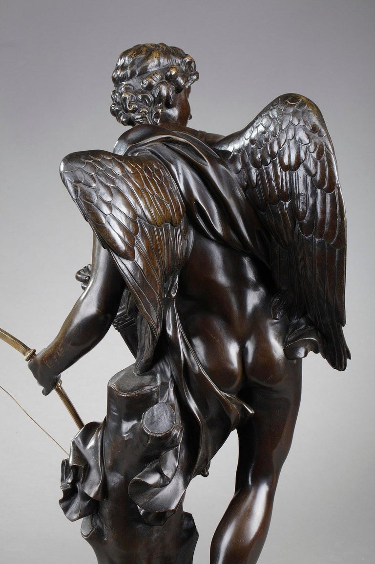 Bronze Sculpture Cupid Preparing to Shoot an Arrow at 1stDibs