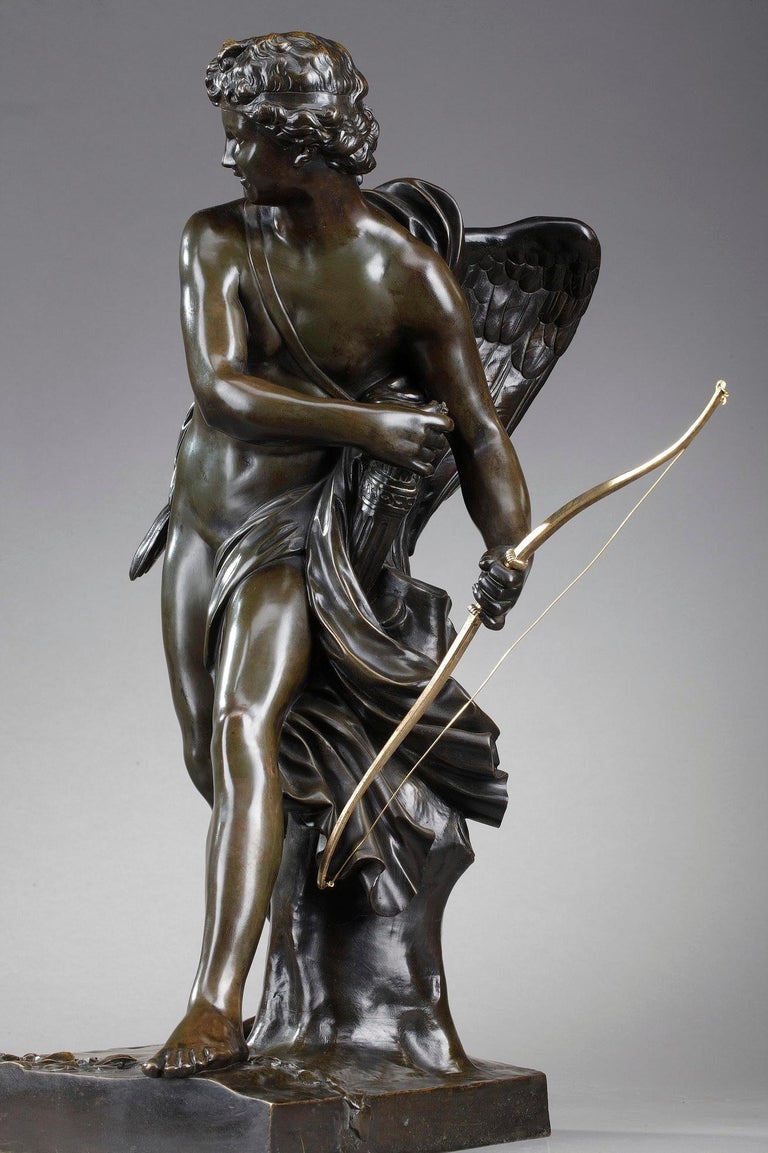 Bronze Sculpture Cupid Preparing to Shoot an Arrow at 1stDibs