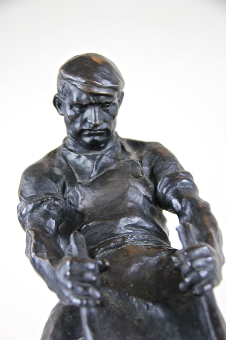 Bronze Sculpture "Ironworker" by Hans Müller, Austria, circa 1910 at ...