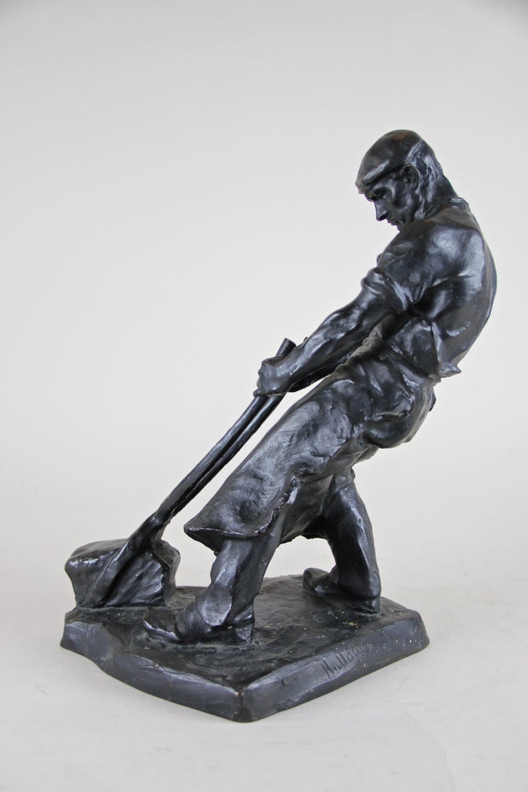 Bronze Sculpture "Ironworker" by Hans Müller, Austria, circa 1910 at ...