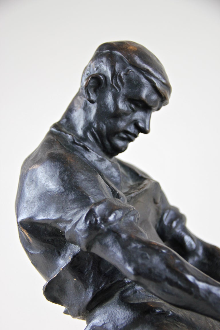 Bronze Sculpture "Ironworker" by Hans Müller, Austria, circa 1910 at ...
