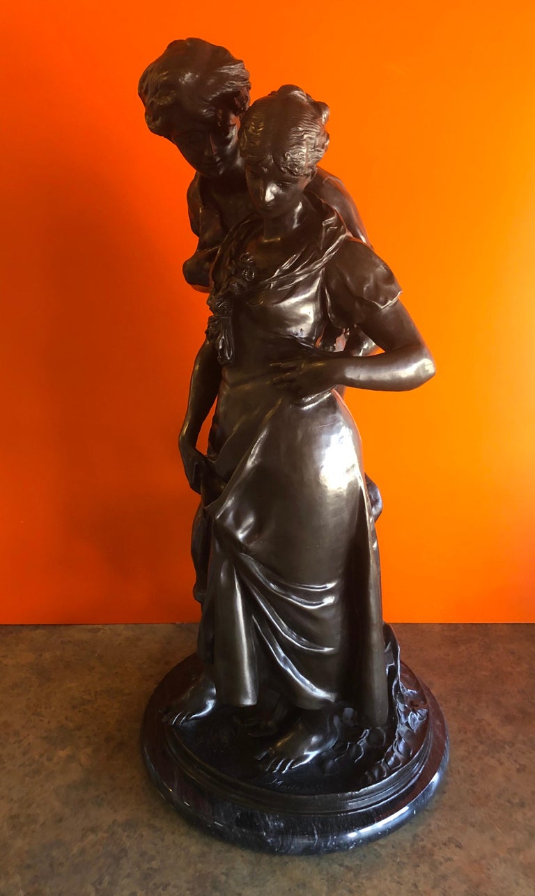 Bronze Sculpture "Lovers" on Marble Base by Luca Madrassi For Sale at ...