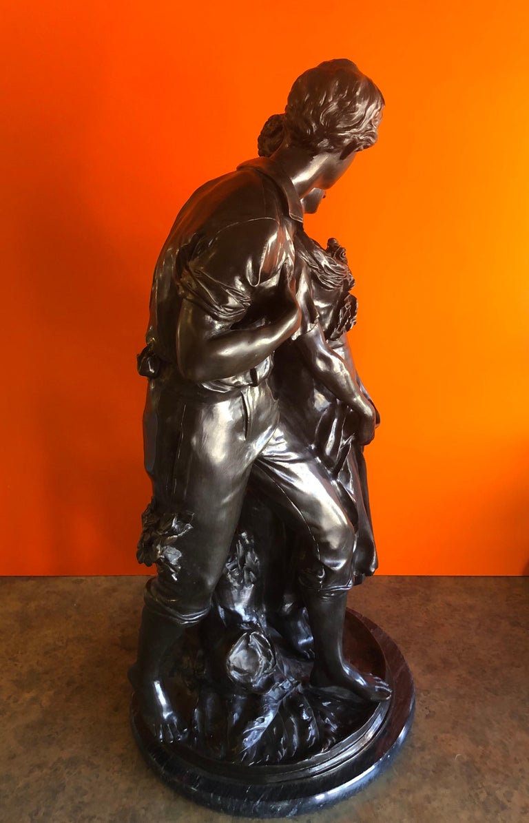 Bronze Sculpture "Lovers" on Marble Base by Luca Madrassi For Sale at ...