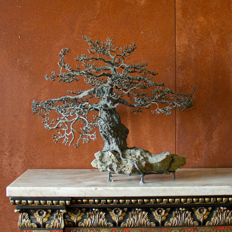 Bronze Sculpture of a Bonsai Oak Tree at 1stDibs