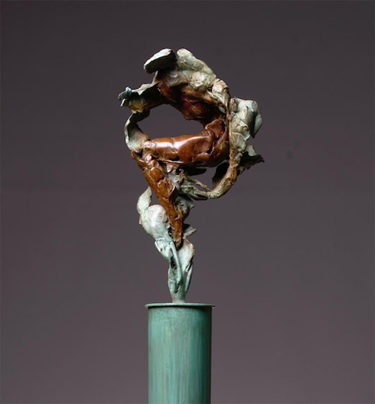 Bronze Sculpture of a Female Figure on a High Pedestal "Spring" For ...