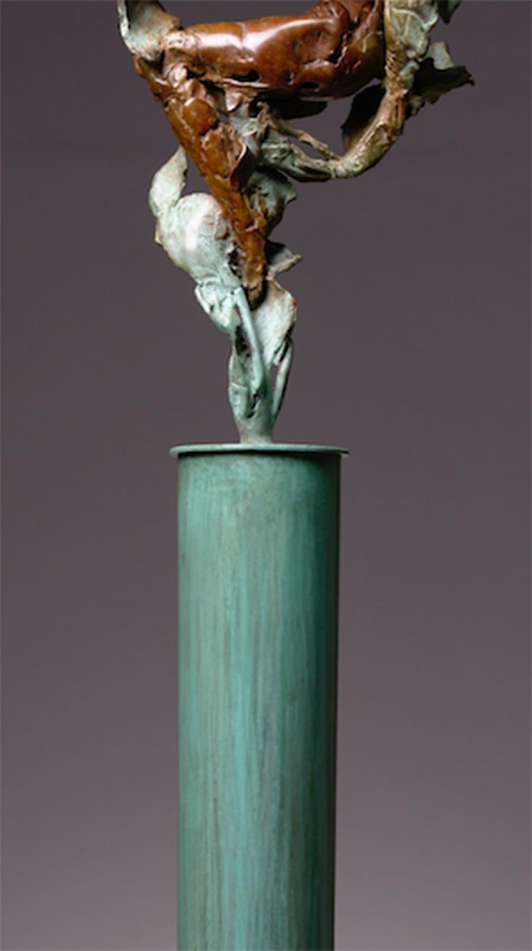 Bronze Sculpture of a Female Figure on a High Pedestal "Spring" For ...