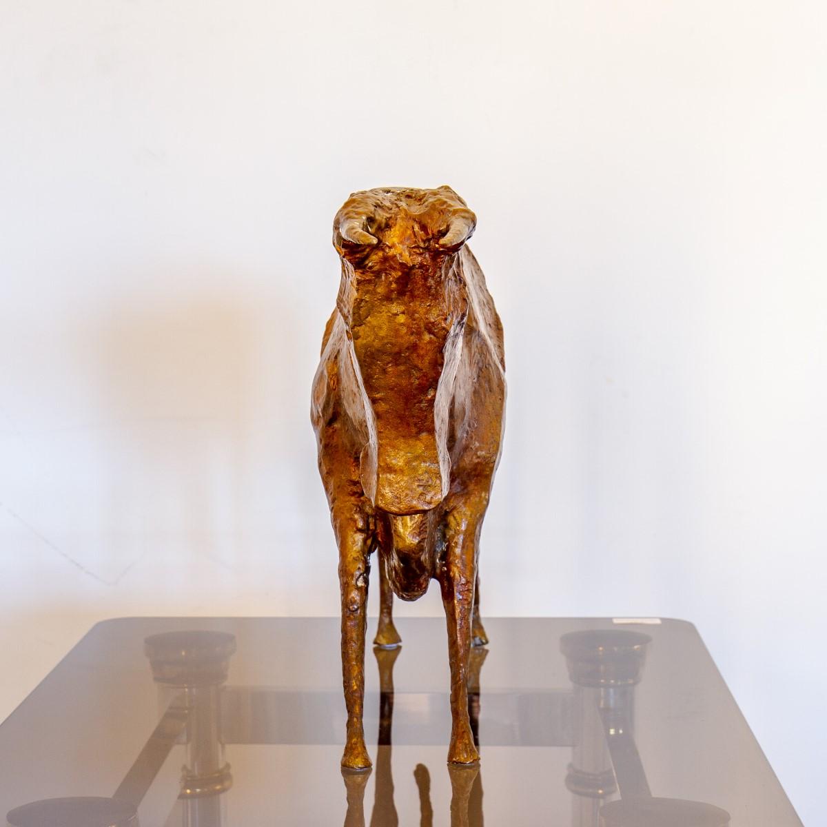 Bronze Sculpture of a Standing Bull by Christian Maas For Sale at 1stDibs