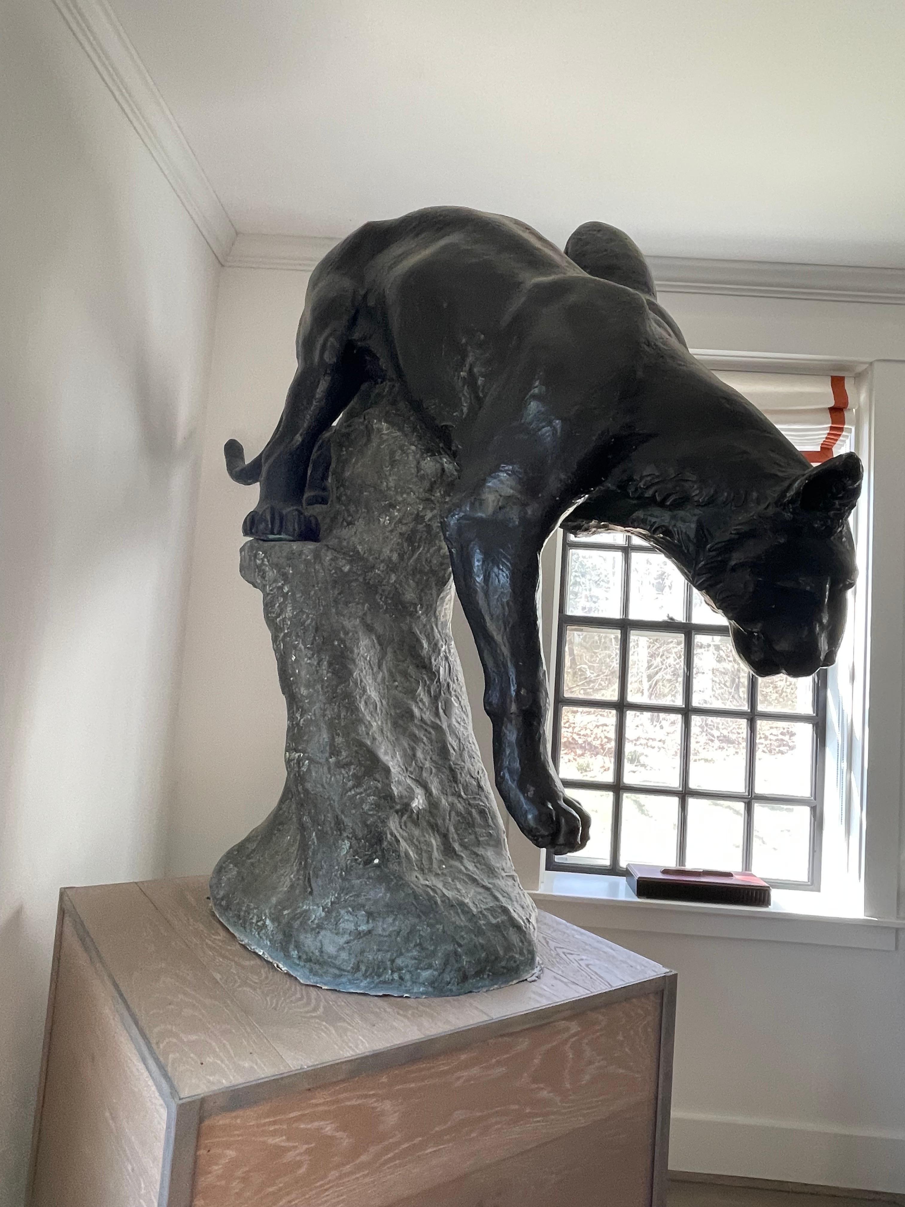 Bronze Sculpture of a Tiger For Sale at 1stDibs