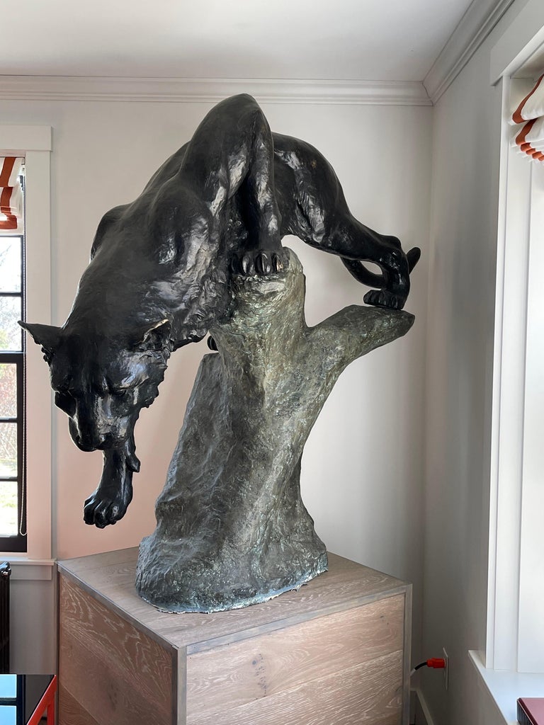 Bronze Sculpture of a Tiger For Sale at 1stDibs
