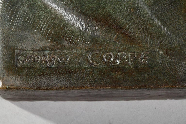 Sculpture en bronze d'une femme avec un agneau par Georges Coste sur ...