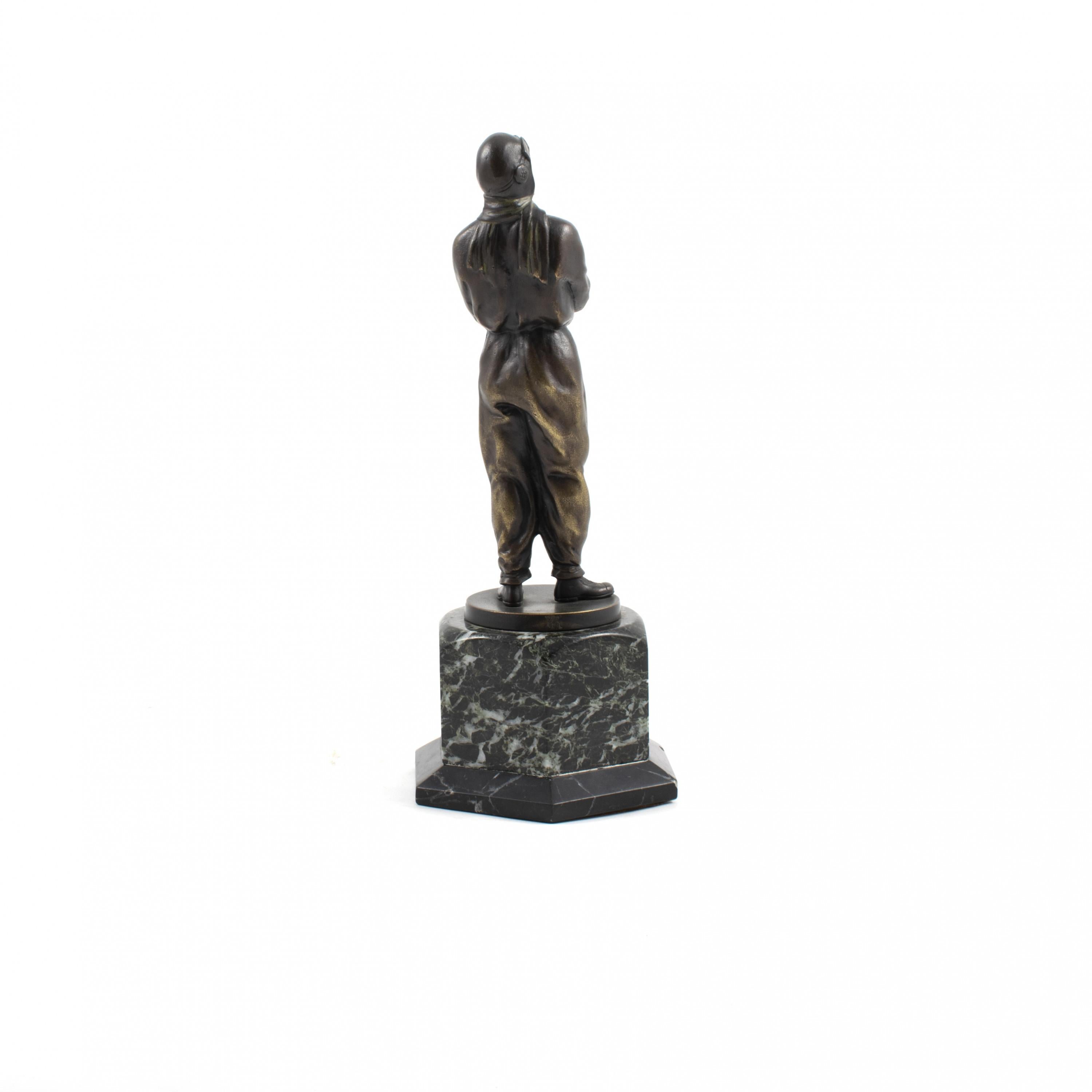 Bronze Sculpture of Charles Lindbergh. Preiss and Kassler at 1stDibs ...