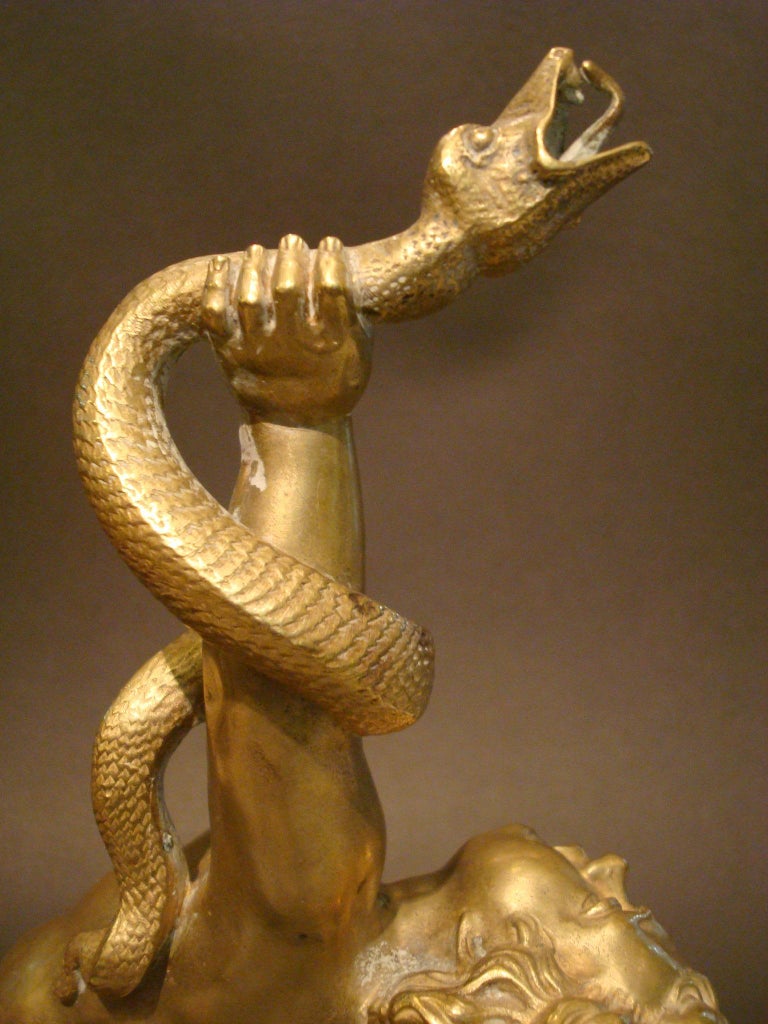 Bronze Sculpture of Infant Hercules Wrestling with Snakes, Italy, 19th ...
