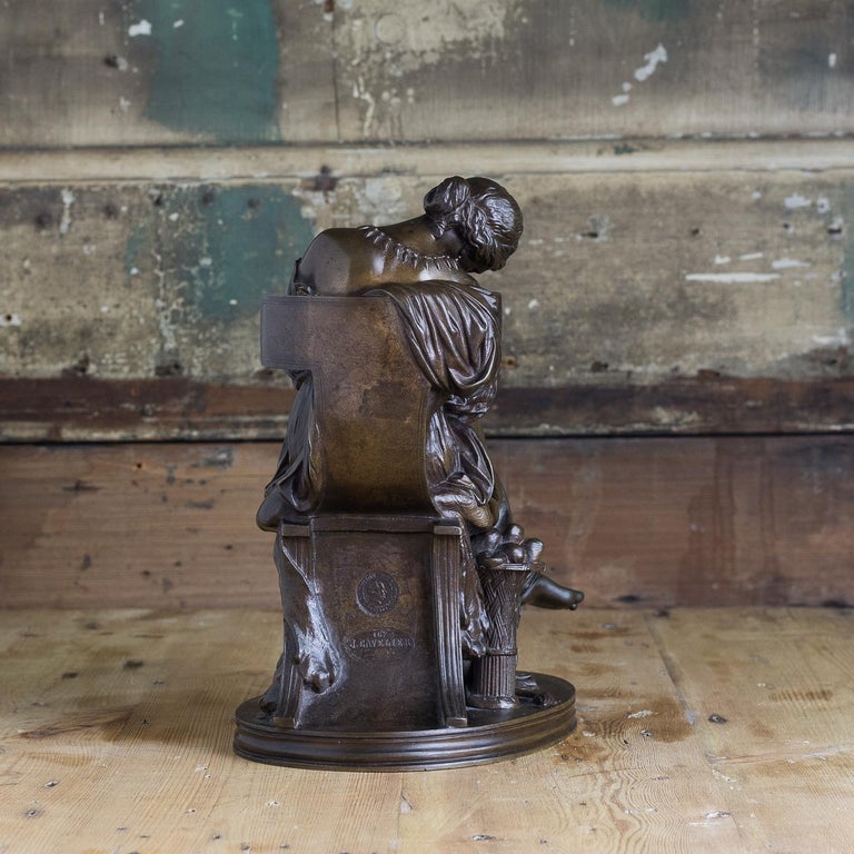 Bronze Sculpture of Penelope, French, 19th Century For Sale at 1stDibs