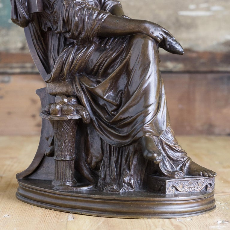 Bronze Sculpture of Penelope, French, 19th Century For Sale at 1stDibs