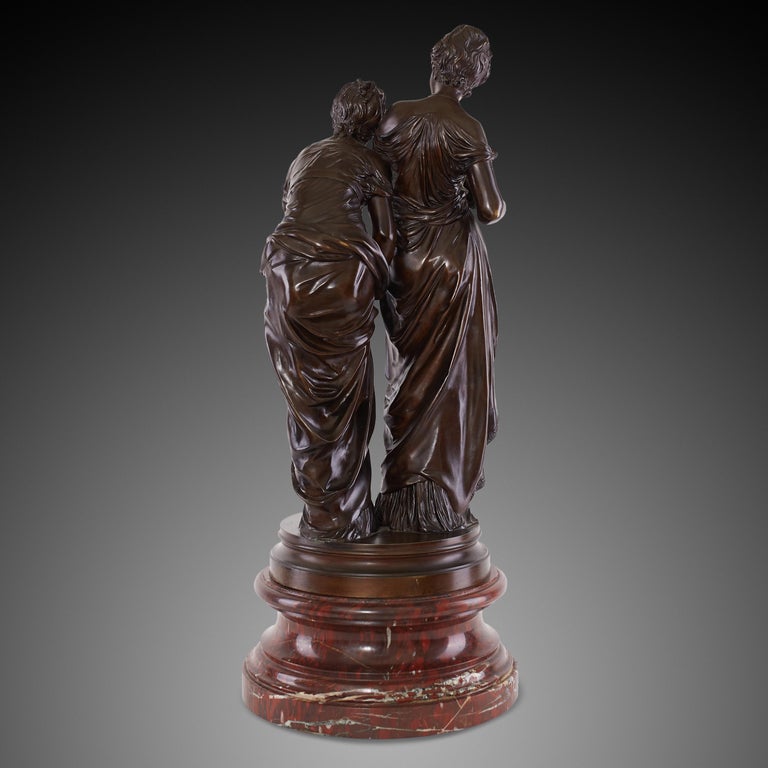 Bronze Sculpture of Victorian Women from 19th Century For Sale at 1stDibs