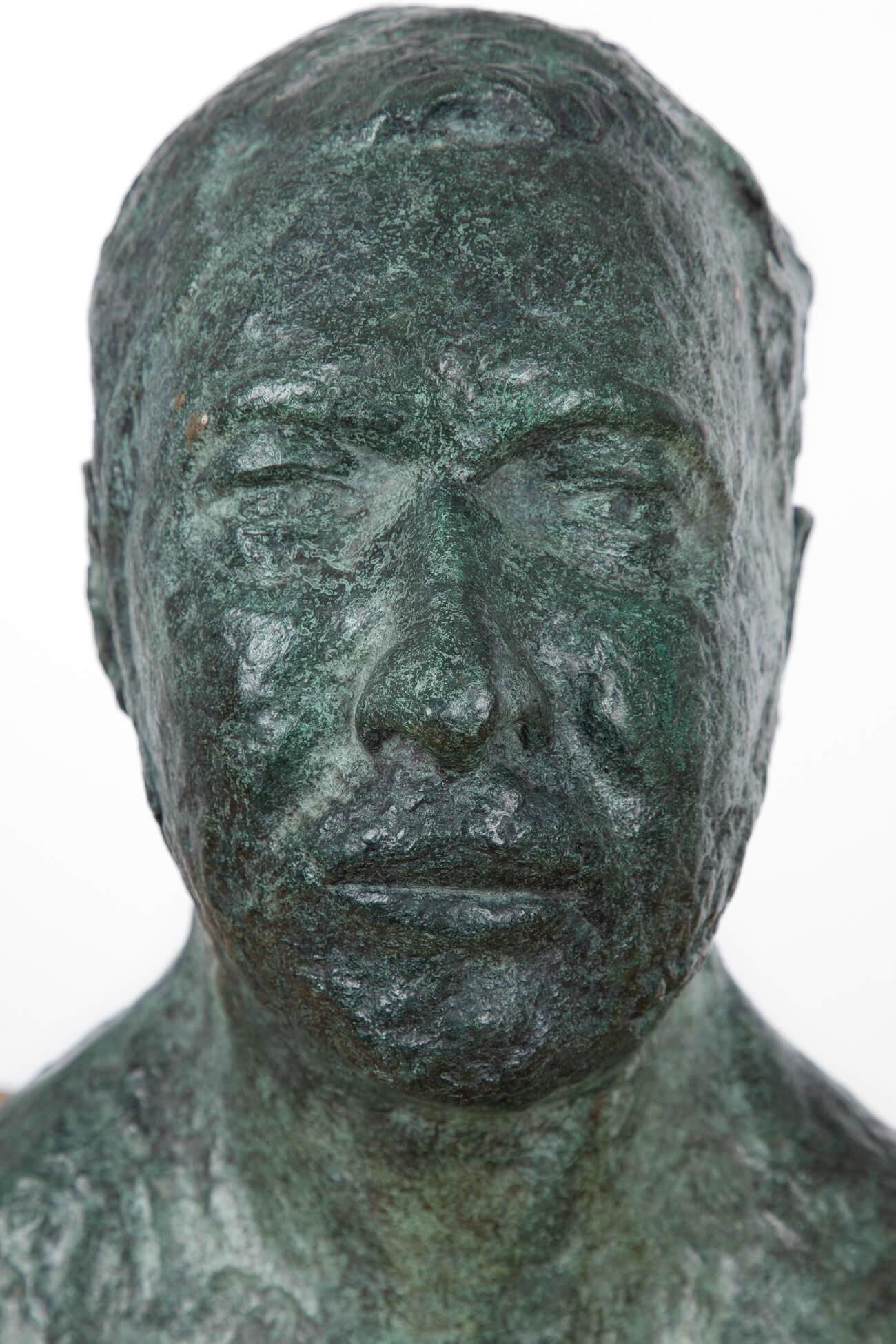 Bronze Sculpture Portrait of a Young Man, 20th Century at 1stDibs