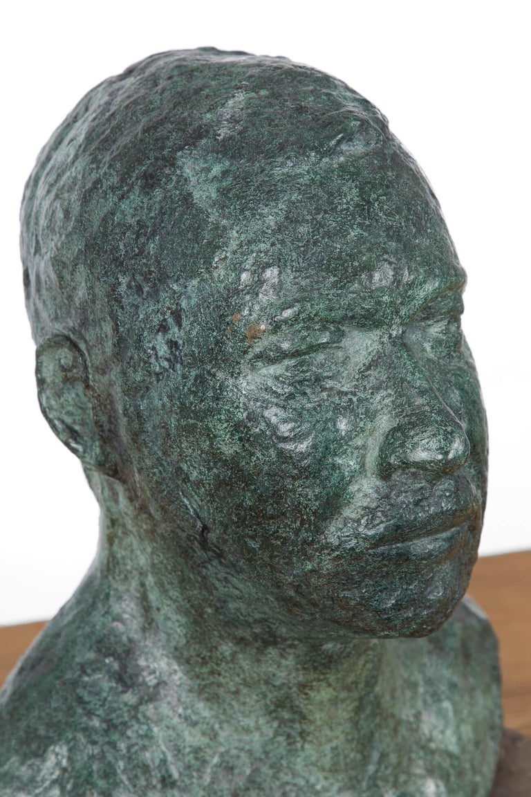 Bronze Sculpture Portrait of a Young Man, 20th Century For Sale at 1stDibs