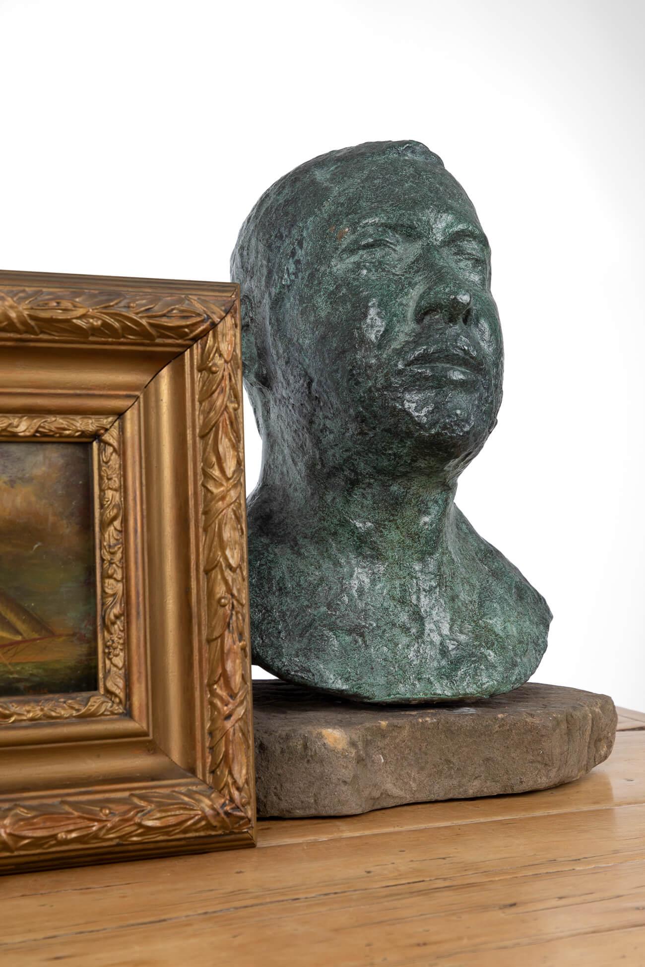 Bronze Sculpture Portrait of a Young Man, 20th Century at 1stDibs