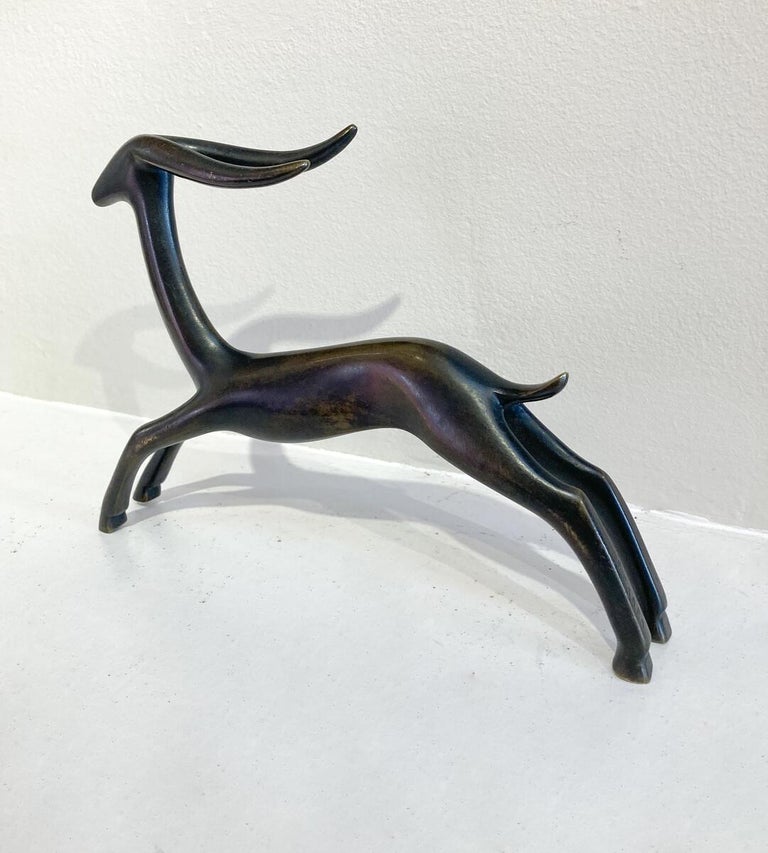 Bronze Sculpture Signed Carlo Scarpa, Italy For Sale at 1stDibs