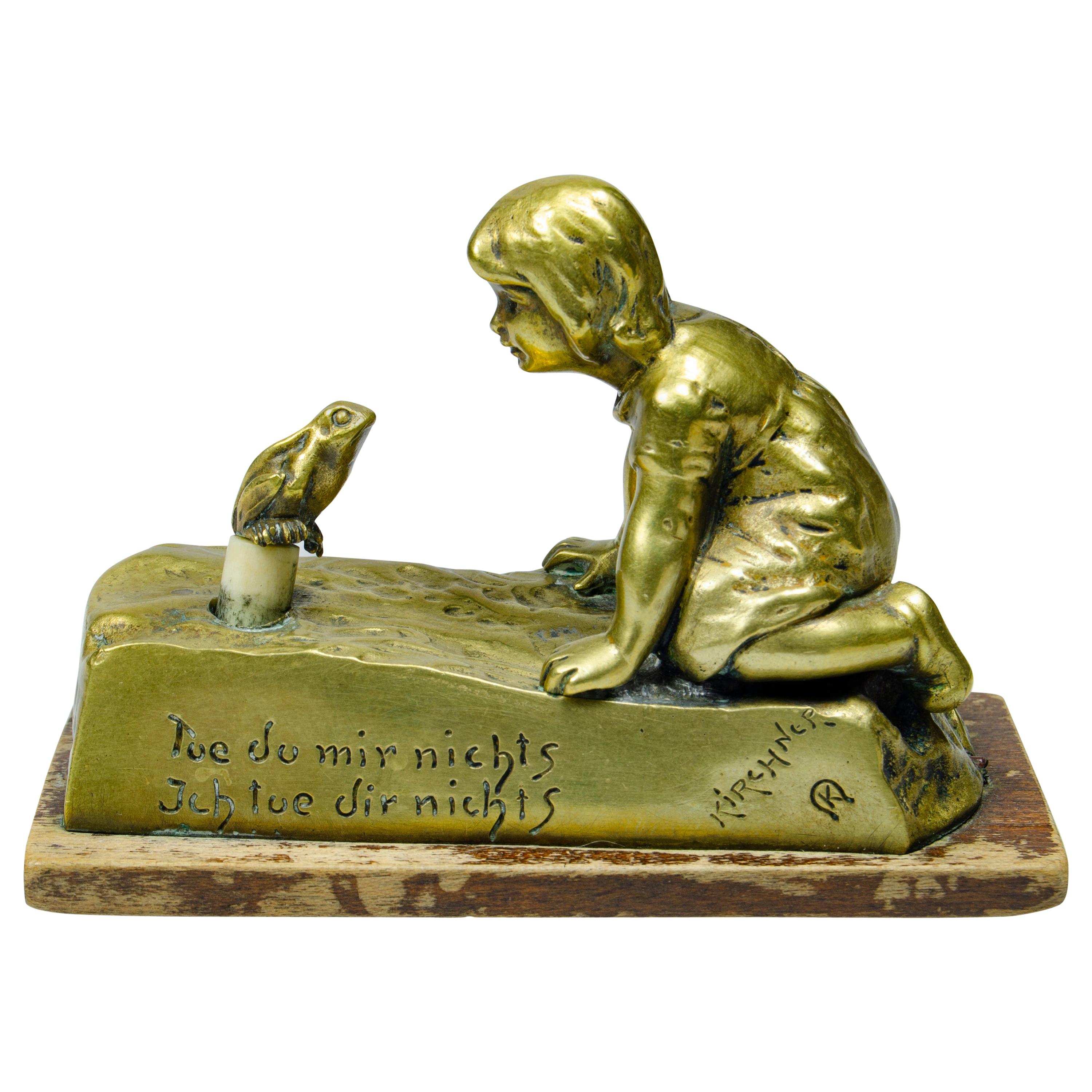 Sterling Silver Frog / Toad Sculpture at 1stDibs