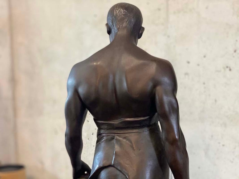 Bronze sculpture "the blacksmith" by Franz Iffland, Germany 19th ...