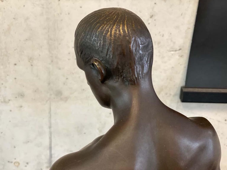 Bronze sculpture "the blacksmith" by Franz Iffland, Germany 19th ...