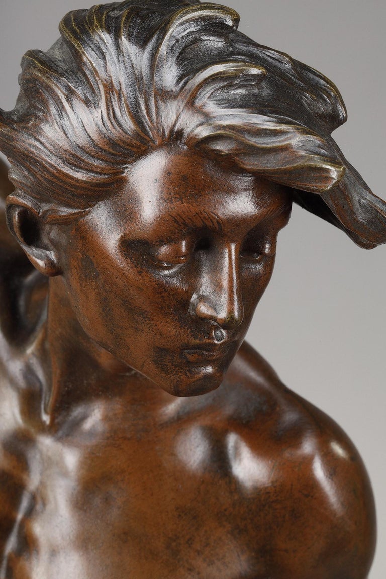 Bronze Sculpture "the Fisherman with a Harpoon" Signed Ferrand at 1stDibs