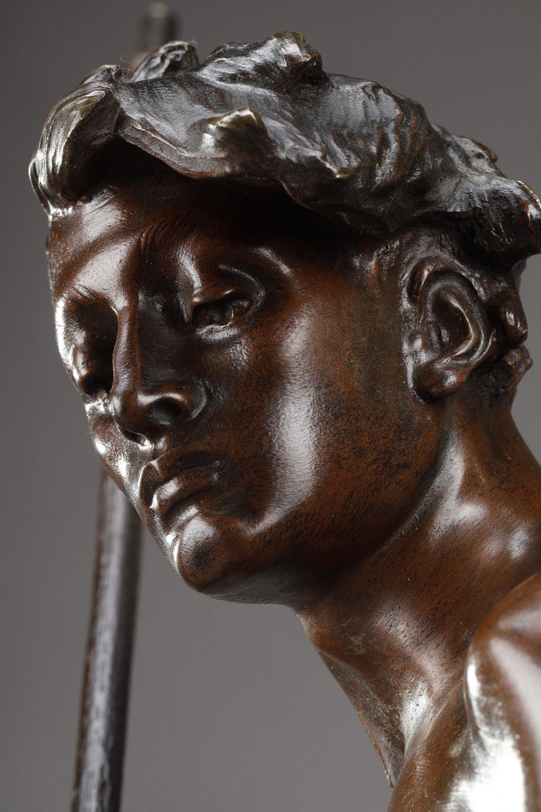 Bronze Sculpture "the Fisherman with a Harpoon" Signed Ferrand at 1stDibs
