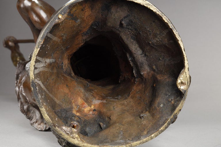 Bronze Sculpture "the Fisherman with a Harpoon" Signed Ferrand at 1stDibs