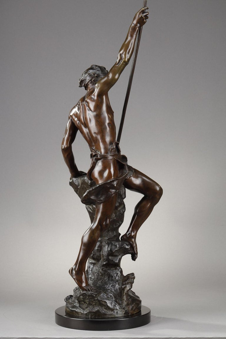 Bronze Sculpture "the Fisherman with a Harpoon" Signed Ferrand at 1stDibs