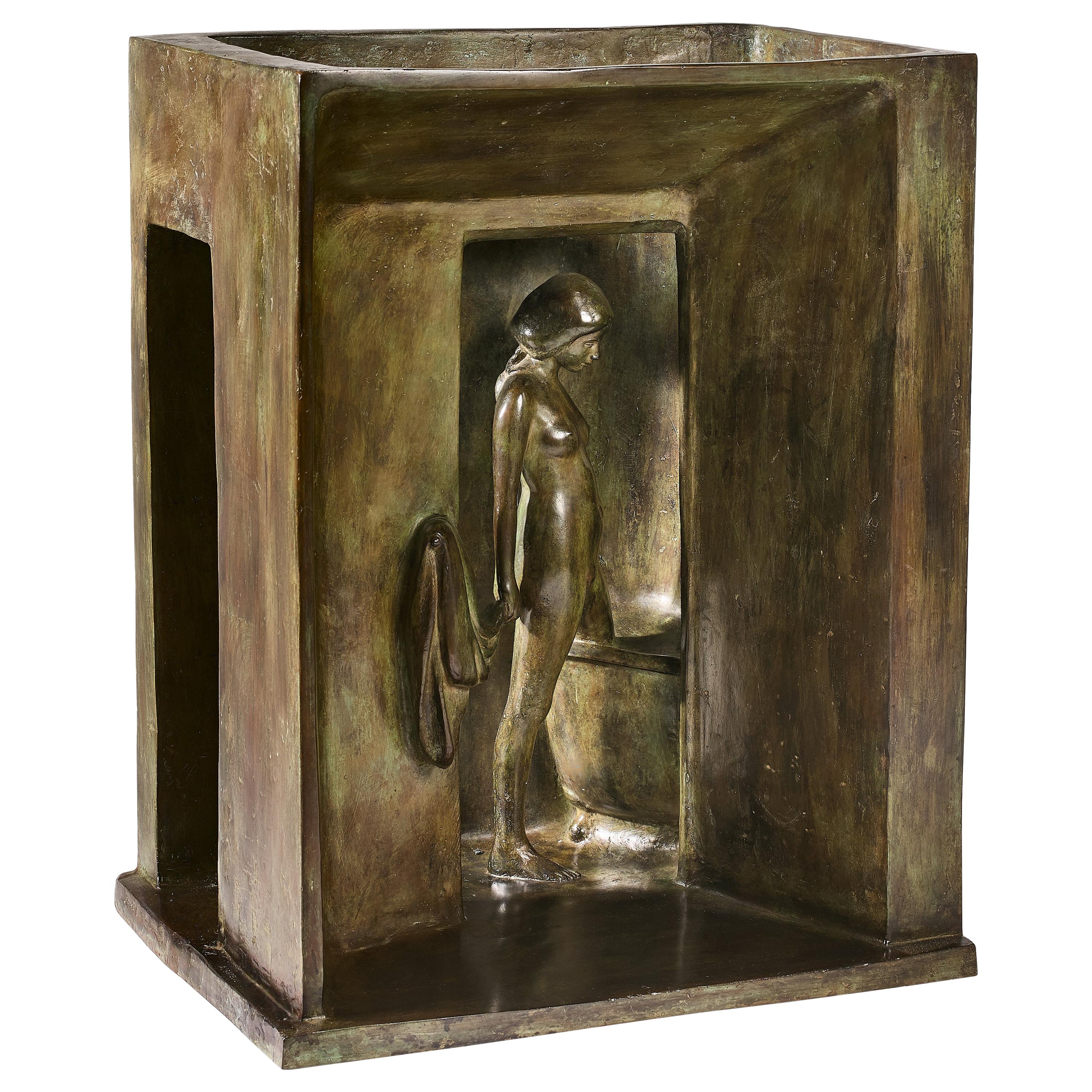 Bronze sculpture "Telephone booth" by André Barelier 'born in 1934' For ...