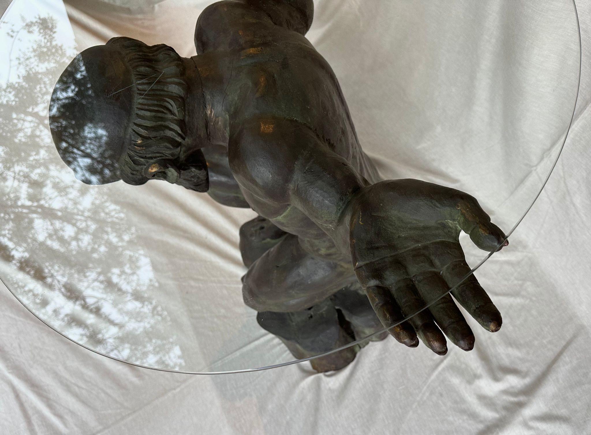Bronze Sculptured Statue of an Atlas - European Woodwork from 1960's ...