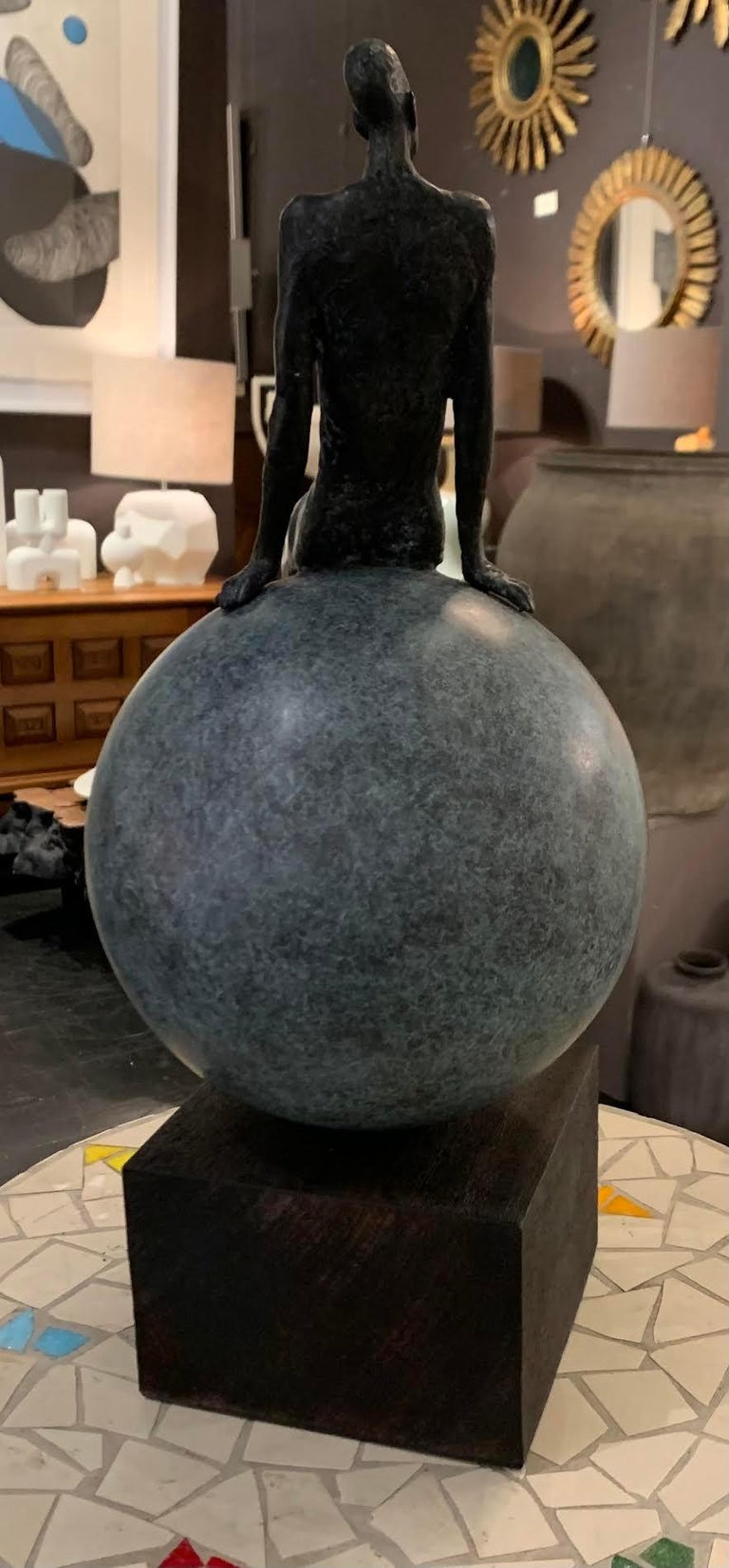 Bronze Seated Man Sculpture, Germany, Contemporary For Sale at 1stDibs