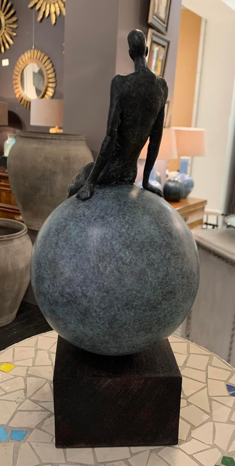 Bronze Seated Man Sculpture, Germany, Contemporary For Sale at 1stDibs