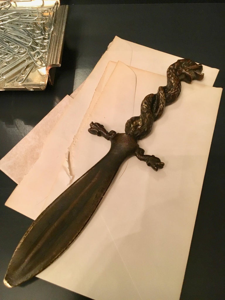 Bronze Serpent Dolphin Letter Opener For Sale at 1stDibs | bronze ...