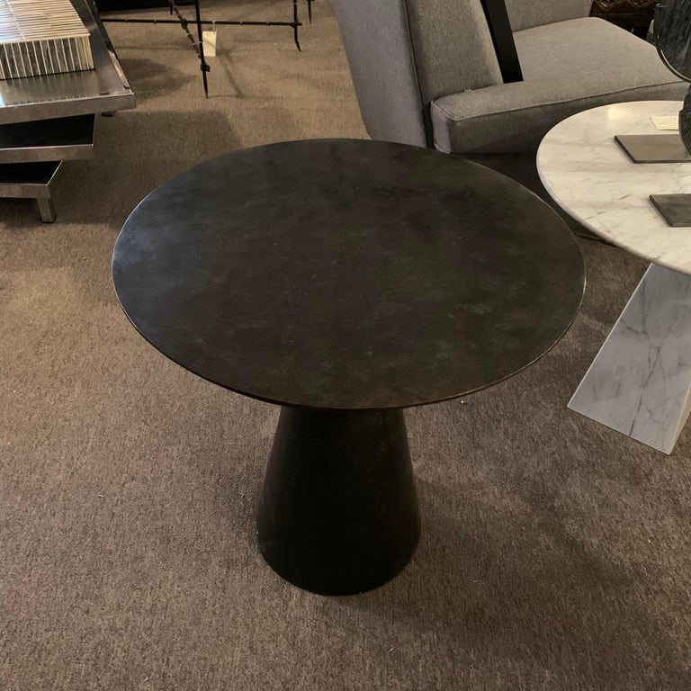 Bronze Smooth Top Side Table, Cambodian, Contemporary For Sale at 1stDibs