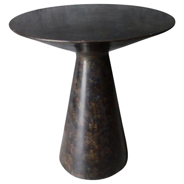 Bronze Smooth Top Side Table, Cambodian, Contemporary For Sale at 1stDibs