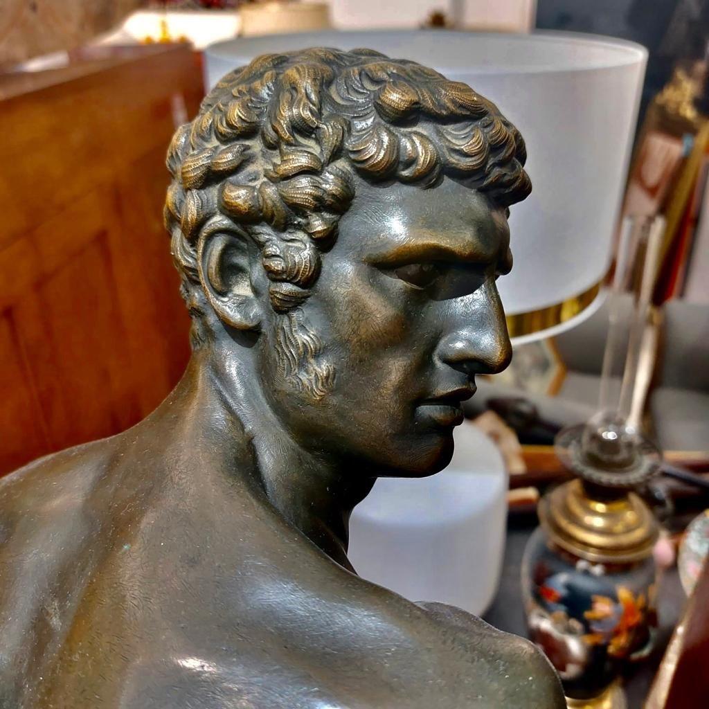 Bronze Statue of a Classical Male Figure Signed by Charles Gautier ...