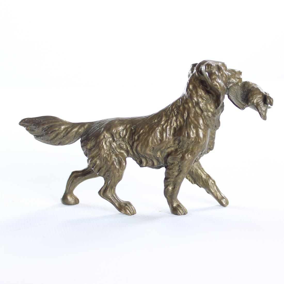 Bronze Statue of Hunting Retriever, Czechoslovakia 1920s For Sale at ...