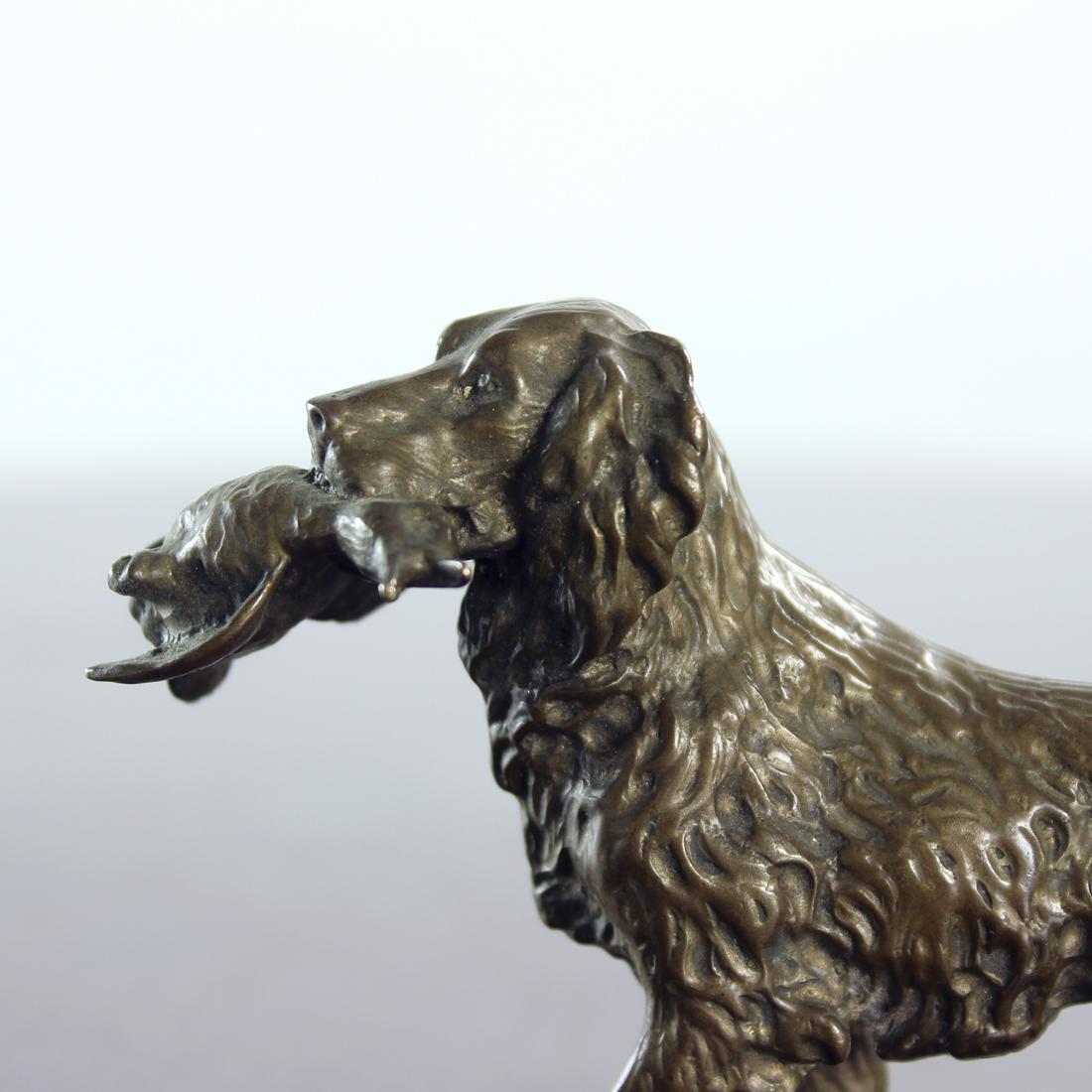Bronze Statue of Hunting Retriever, Czechoslovakia 1920s For Sale at ...