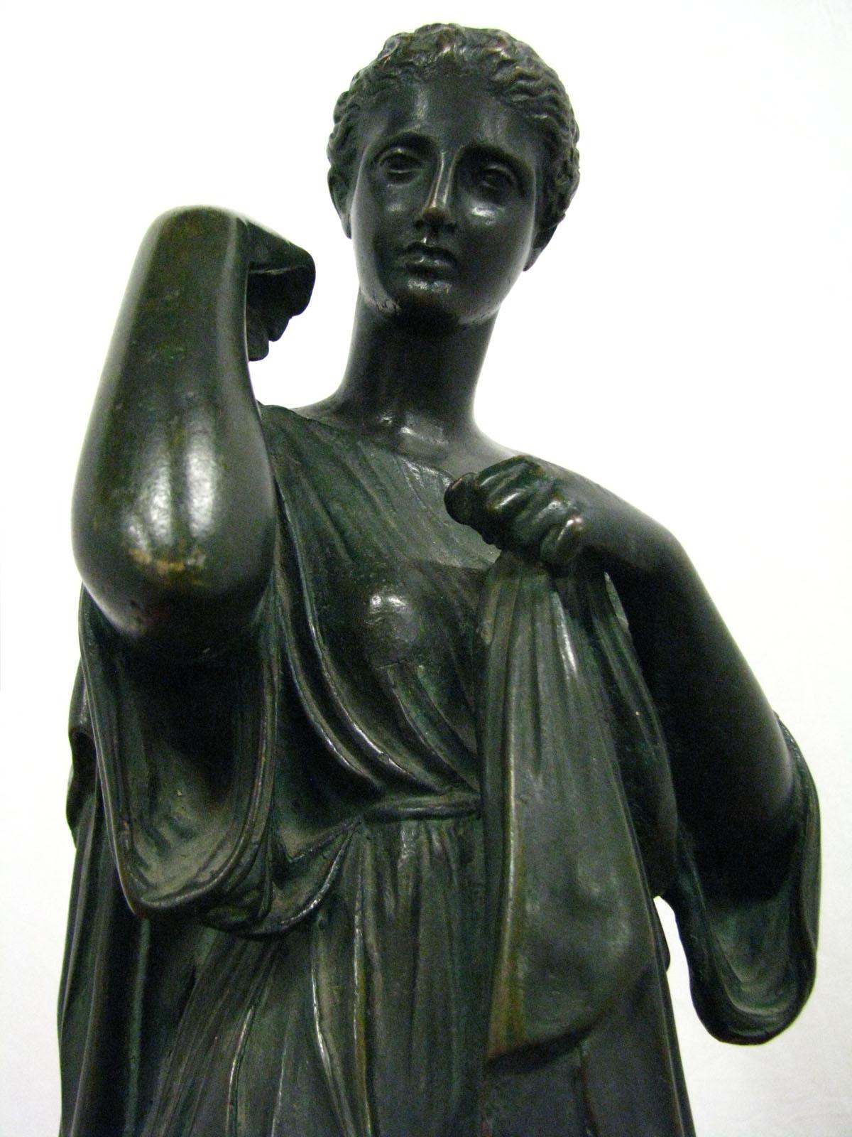 Bronze Statue Woman in Antique Clothes, 20th Century For Sale at ...